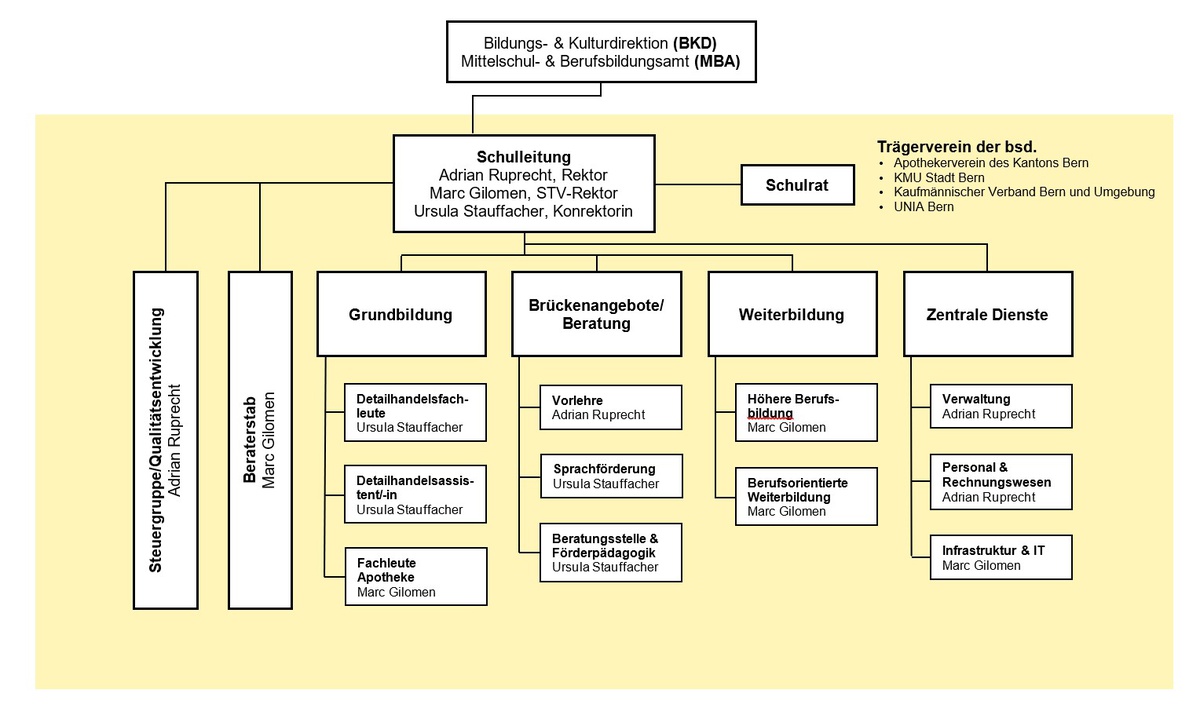 Organigramm bsd-Bern