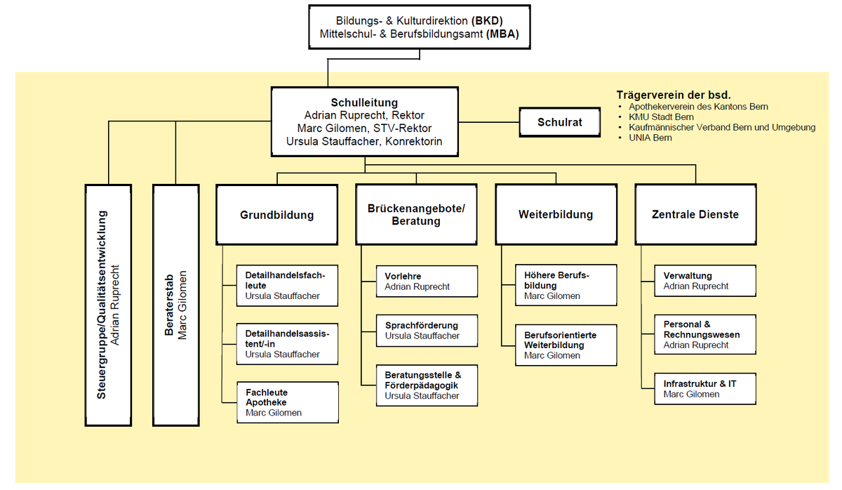 Organigramm bsd-Bern