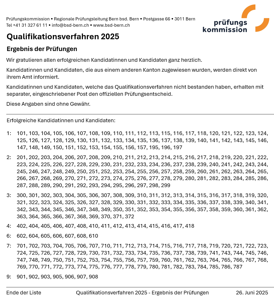 bsd – Berufsfachschule des Detailhandels Bern